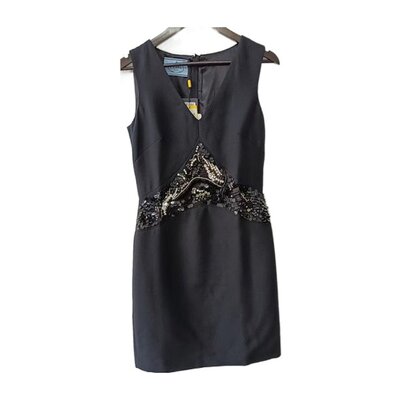 Prada V领无袖连衣裙 P386ZR1HMX