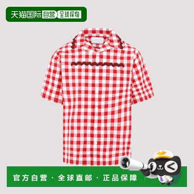 香港直邮PRADA 男士衬衫 UCS4341LTRF03DU SS2023 粉红色 Prada G