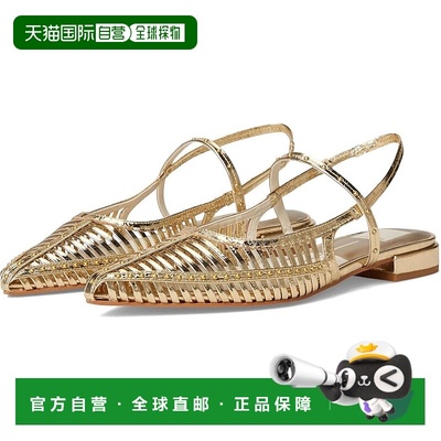 自营dolce vitaWomen's  Phinly Ballet Flat Gold Distressed Le