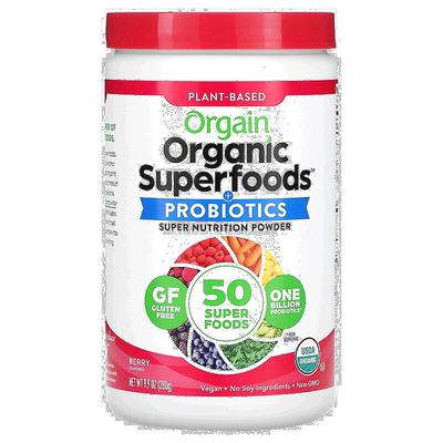 香港直发Orgain益生菌营养粉有机多合一浆果味无大豆成分280g补充