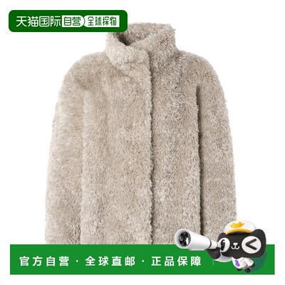 日本直邮HERNO CURLY ALTERNATIVE FUR 女士仿皮草短款外套 米色