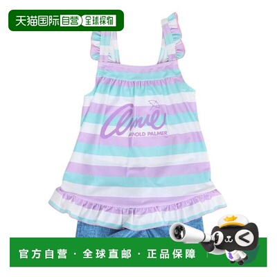 日本直邮Arnold Palmer 儿童女孩带边框连衣裙式泳衣 31220124 PP