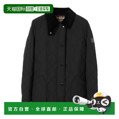 1h可退 香港直邮BURBERRY 女士外套 80217511 CO 黑色 绗缝恒温谷