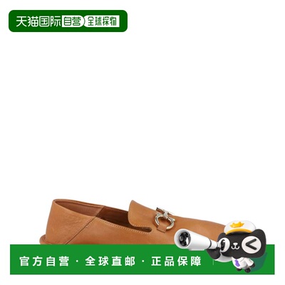 自营salvatore ferragamoAlete Leather Loafers - beige 美国奥