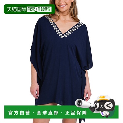 自营La Blanca Caftan Coverup - Blue 美国奥莱直发罩衫
