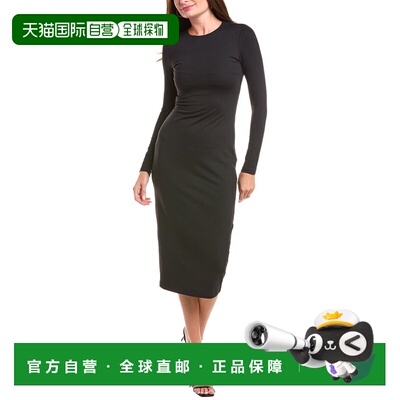 自营susana monaco弹力迷笛连衣裙-黑色 美国奥莱直发