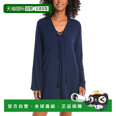 自营La Blanca Tunic Coverup - blue 美国奥莱直发