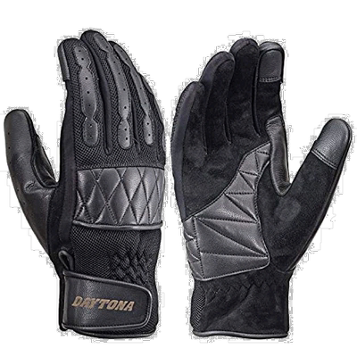 【日本直邮】DAYTONA戴通纳摩托车骑行手套M号春夏用HBG-065黑色1
