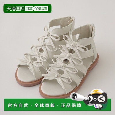 1h可退 日本直邮Lycee mine儿童女孩装饰蝴蝶结凉鞋 3041418