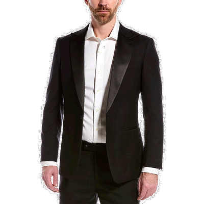 自营 Cavalli Class 2pc 修身羊毛西装 - 黑色 美国奥莱直发外套