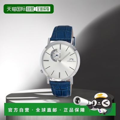 自营 porsamo bleuParker 男式皮革正装手表 831CPAL - 蓝色 美国