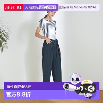 1h可退 日本直邮6(ROKU) 修身裤/裤子廓形休闲裤阔腿裤女裤西装裤