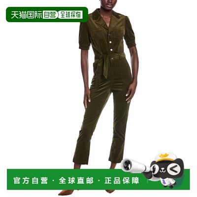 自营PAIGE Mayslie Straight Ankle Jumpsuit - green 美国奥莱直