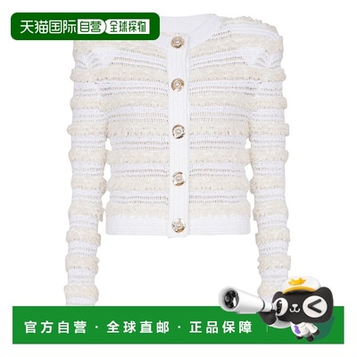 香港直邮BALMAIN 女士针织衫 FF1KL131KI740FA AW2025 白色 长袖