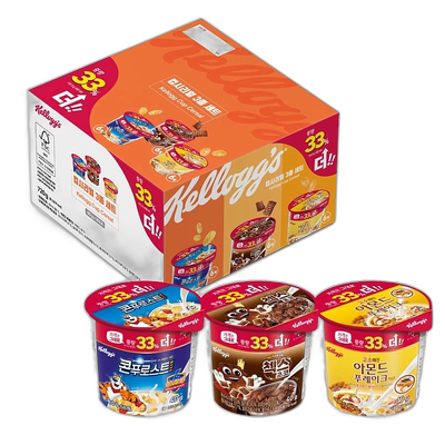 韩国直邮KELLOGGS家乐氏谷物麦片即食冲饮学生儿童营养早餐共36盒