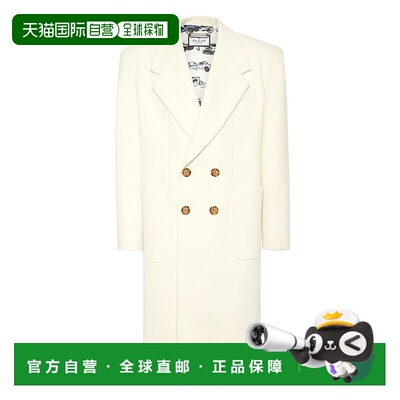 自营philipp plein羊毛/羊绒大衣LS-白色 美国奥莱直发