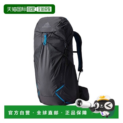 自营欧洲直邮Gregory Focal黑色尼龙徒步旅行背包男女通用