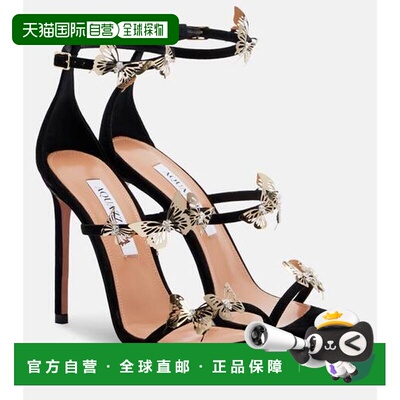 1h可退 香港直邮潮奢 AQUAZZURA 女士 Papillon Sauvage 105 绒面