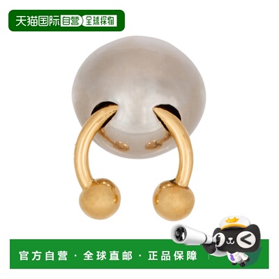 1h可退 香港直邮Balmain 带穿孔的球形戒指 GN1XR580MBSB配饰