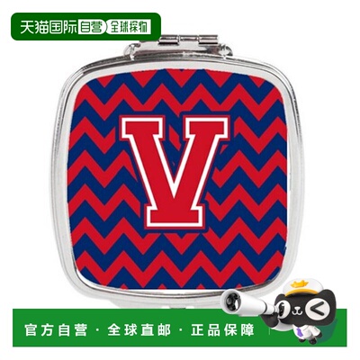 自营Carolines Treasures CJ1054-VSCM 字母 V 雪佛龙耶鲁蓝正品