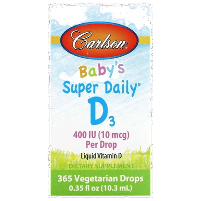香港直发carlson labs婴儿维生素D3滴剂10.3ml儿童婴幼儿补充