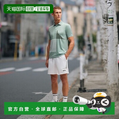 自营 bossPaddy Active 弹力针织数码印花 Polo 衫 - 浅绿色 美国
