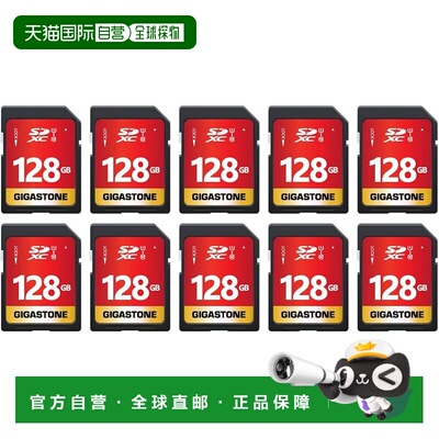 【日本直邮】GIGASTONE 128GB SD卡10张装 UHS-I U1 Class10 高速