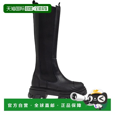 1h可退 香港直邮潮奢 GANNI 甘尼 女士 圓頭切爾西靴 S3240厚底鞋