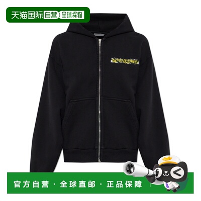 香港直邮BALENCIAGA 女士卫衣 SS2026 871716TUVI81000 黑色长袖