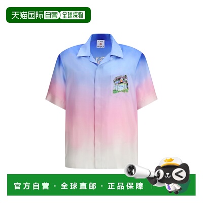 1h可退 香港直邮Casablanca 男士 Volcano 短袖真丝衬衫 MSP26SH0