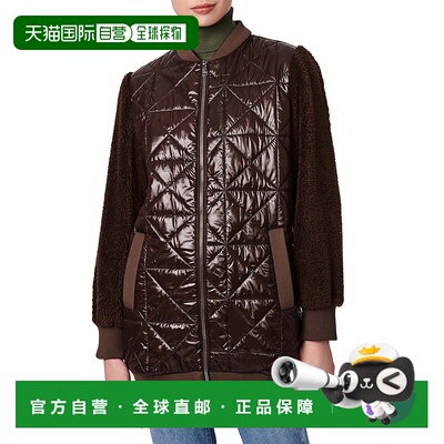 自营 bernardo羊羔绒袖羽绒服 - 巧克力色 美国奥莱直发