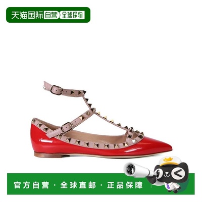1h可退 香港直邮VALENTINO 20FW Rockstud 搭扣平底鞋 Women单鞋