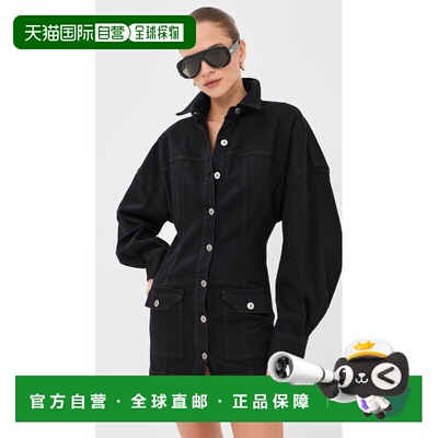 1h可退 香港直邮The Attico 女士 迷你牛仔连衣裙 black黑色 舒适