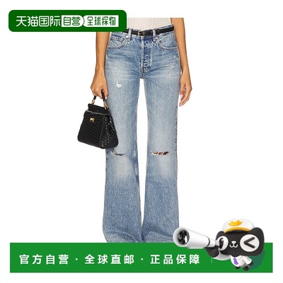 香港直邮ANINE BING 女士 蓝色 Hugh 牛仔裤 A0610852直筒裤