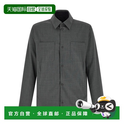 1h可退 香港直邮HERNO 男士衬衫 GI000651U12808Z9592 SS2026 灰