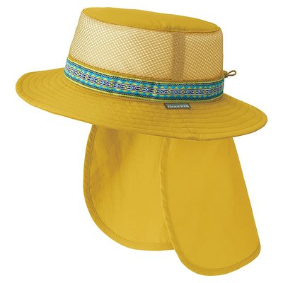 日潮跑腿Montbell蒙贝欧儿童帽子可拆卸遮阳百搭透气帽子1118525