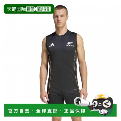 日本直邮adidas 全黑队漫威元素男子橄榄球背心 JV9967 黑色 运动