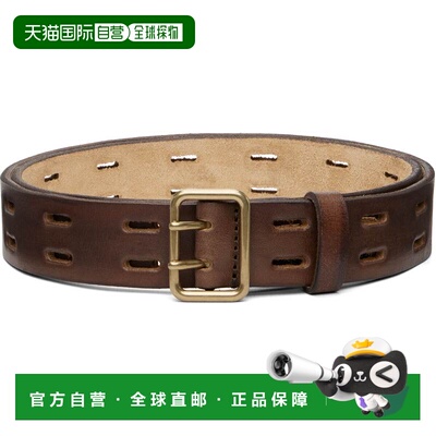 香港直邮Dsquared2 二次方 男士 棕色 Perforated Leather 腰带