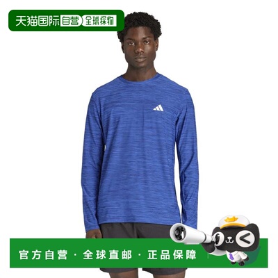 日本直邮adidas 阿迪达斯男士运动 essentials 长袖 T 恤 DP313-K