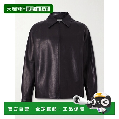 1h可退 香港直邮The Row 男士 Mount 皮革宽身束腰夹克 1332L644