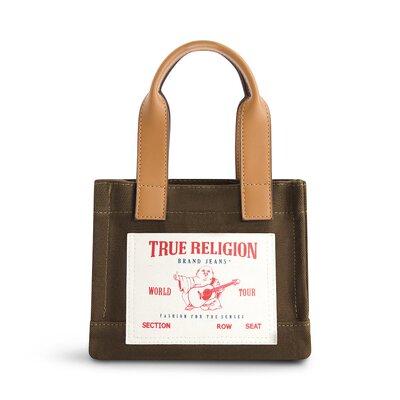 【美国奥莱】直发 True Religion 迷你托特包 - 橄榄色