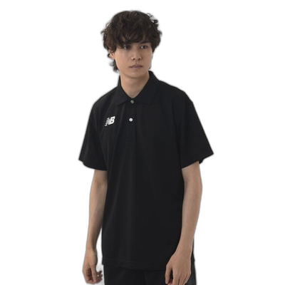 日本直邮New Balance 比赛 Polo 衫 男式 JMTP1418-BK 黑色