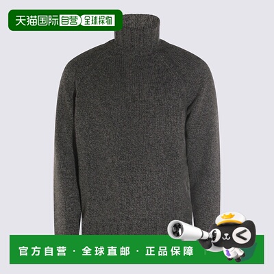 1h可退 香港直邮潮奢 zegna 杰尼亚 男士 ZEGNA 灰色毛线衫 UGB30