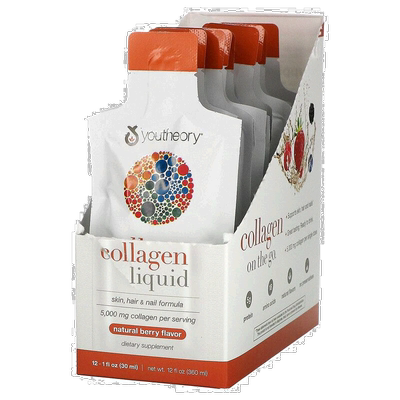 香港直发Youtheory液体胶原蛋白天然浆果味12支装360ml口服液