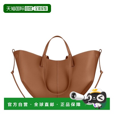 自营欧洲直邮POLENE Cyme女士驼色小牛皮单肩包