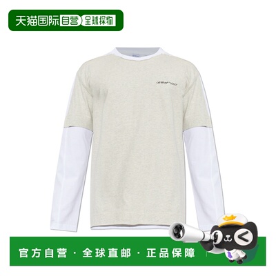 香港直邮OFF-WHITE 男士T恤 2FB00565T0W064 AW2026 乳白色上衣