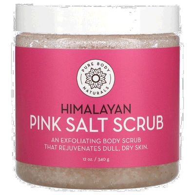 香港直邮Pure Body Naturals含喜马拉雅粉盐身体磨砂膏水润3正品