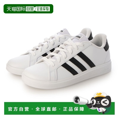 日本直邮adidas GRANDCOURT 2.0K（鞋款 白色/核心黑色/核心黑色