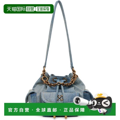 1h可退 香港直邮潮奢 off-white 女士 蓝色 Dumbo.B Denim 水桶包
