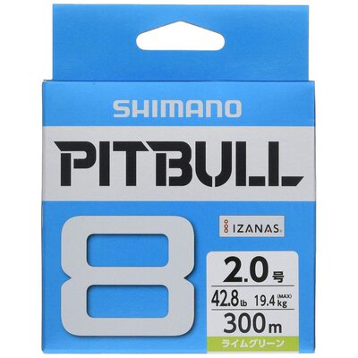 日本直邮禧玛诺PITBULL路亚海钓线PE线8编300米2.0号绿色